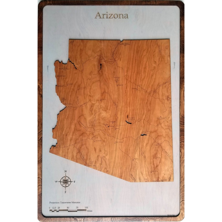 Arizona Wood Map – Meridian Maps
