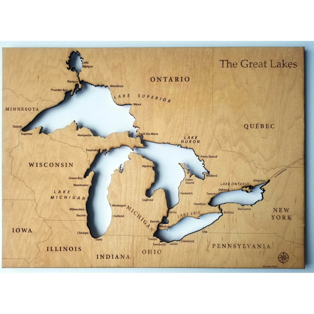 The Great Lakes Wood Map – Meridian Maps