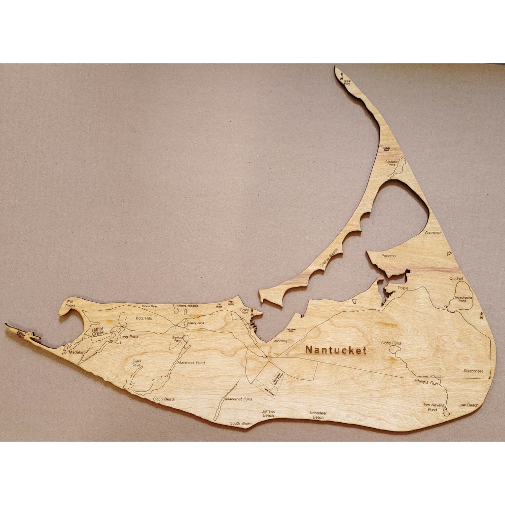 Nantucket, MA Wood Map – Meridian Maps