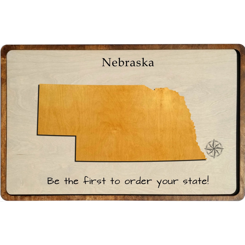 Nebraska Wood Map – Meridian Maps