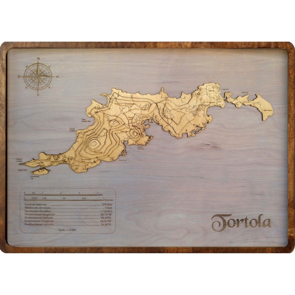 Tortola Wood Map – Meridian Maps