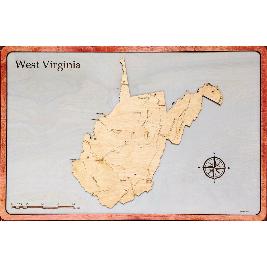 West Virginia Wood Map – Meridian Maps